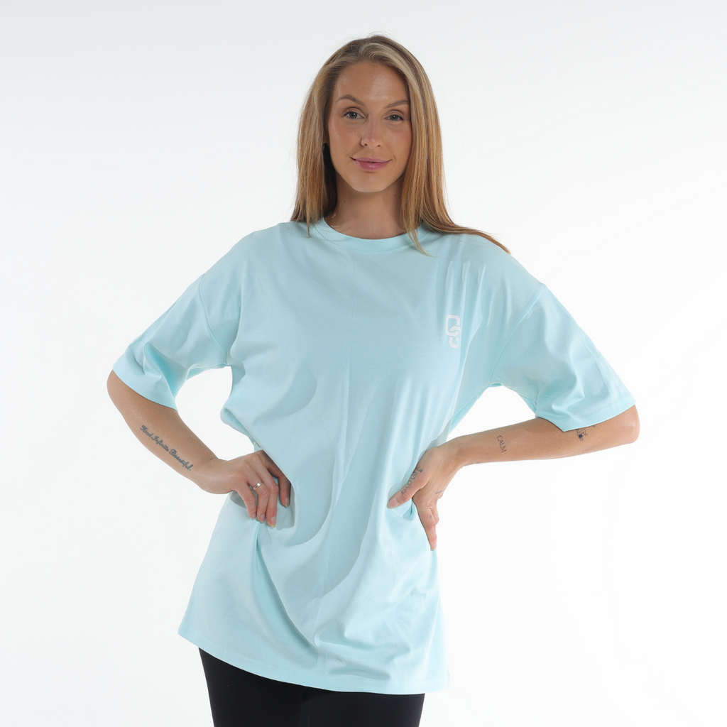 Oversized Unisex Tee - Blue | Obsessed Gymwear